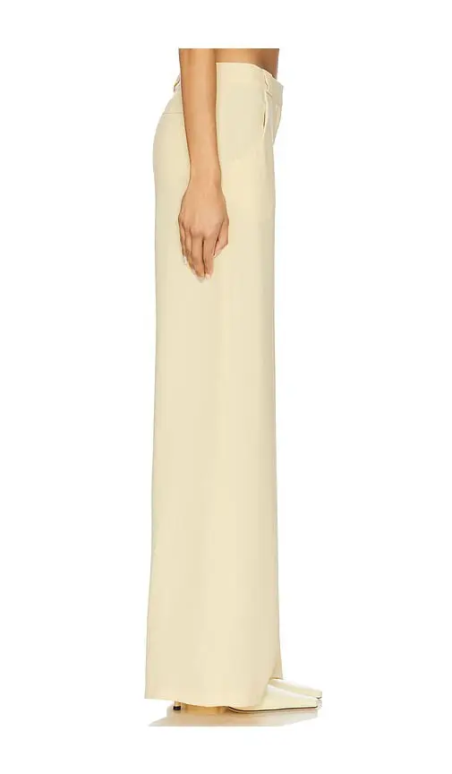 Amanda Uprichard Saddler Wide Leg Pants - Cornsilk