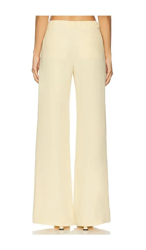 Amanda Uprichard Saddler Wide Leg Pants - Cornsilk
