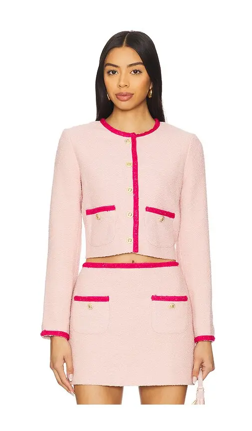 Amanda Uprichard Long Sleeve Braswell Jacket - Pink