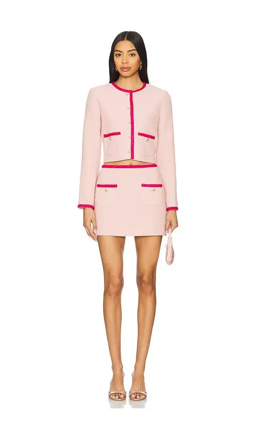 Amanda Uprichard Long Sleeve Braswell Jacket - Pink