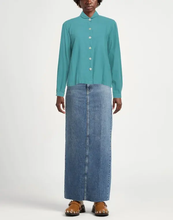Massimo Alba Twill Shirt With Peter Pan Collar
