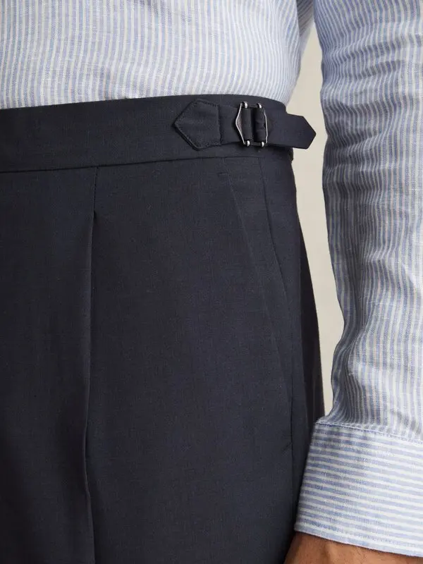 REISS Slim Fit Wool Blend Suit Trousers