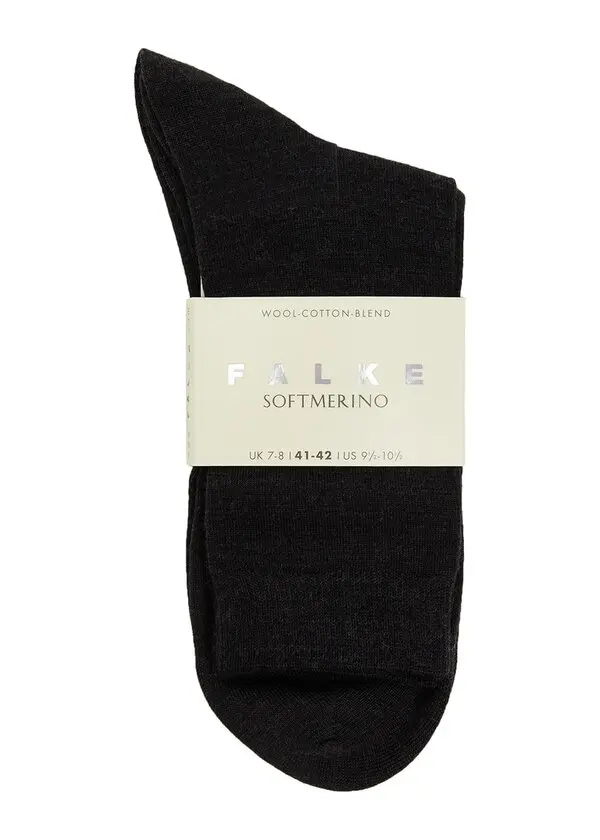 Falke Soft Merino Wool-blend Socks - Anthracite
