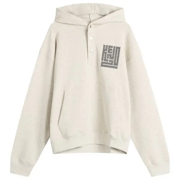 Kenzo Kamon Embroidered Buttoned Hoodie