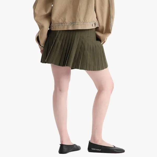Off-White Mini Pleated Skirt