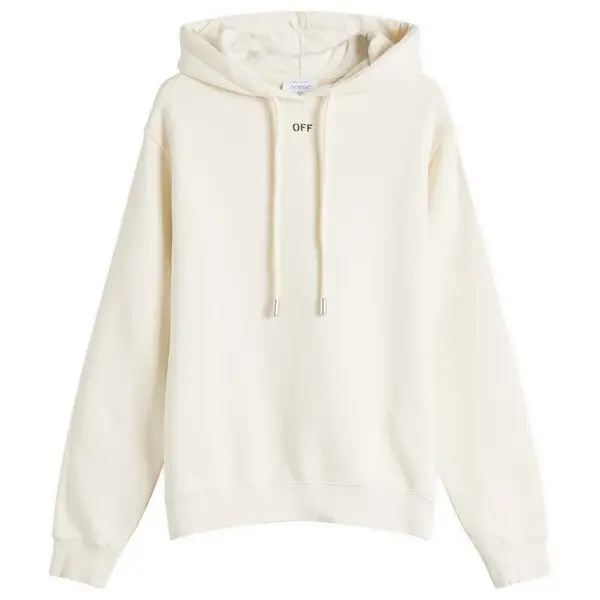 Off-White Cloud Arrow Regular Hoodie - White Asparagus