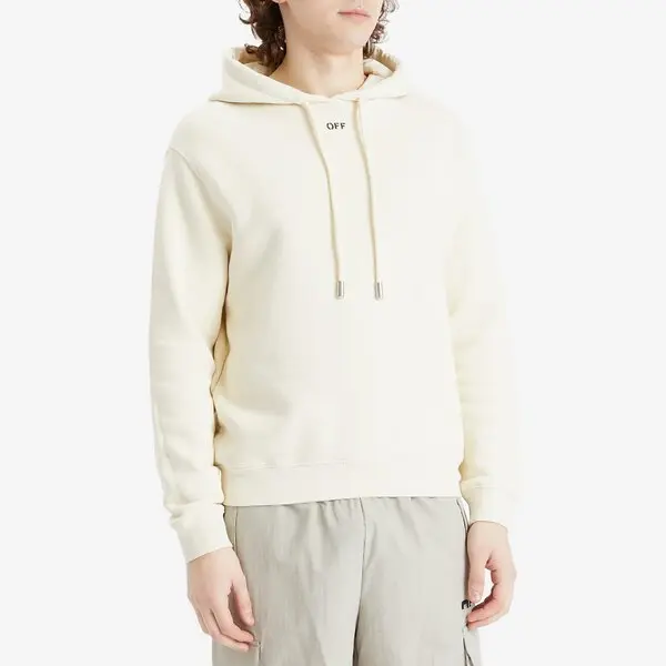 Off-White Cloud Arrow Regular Hoodie - White Asparagus