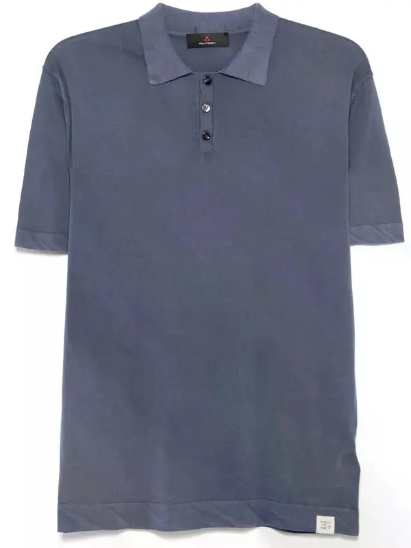 Peuterey Fine-knit Polo Shirt - Blue