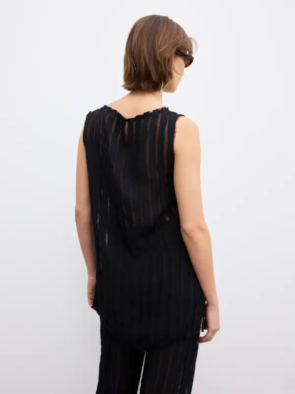 HOUSE OF DAGMAR Stripe Sheer Top