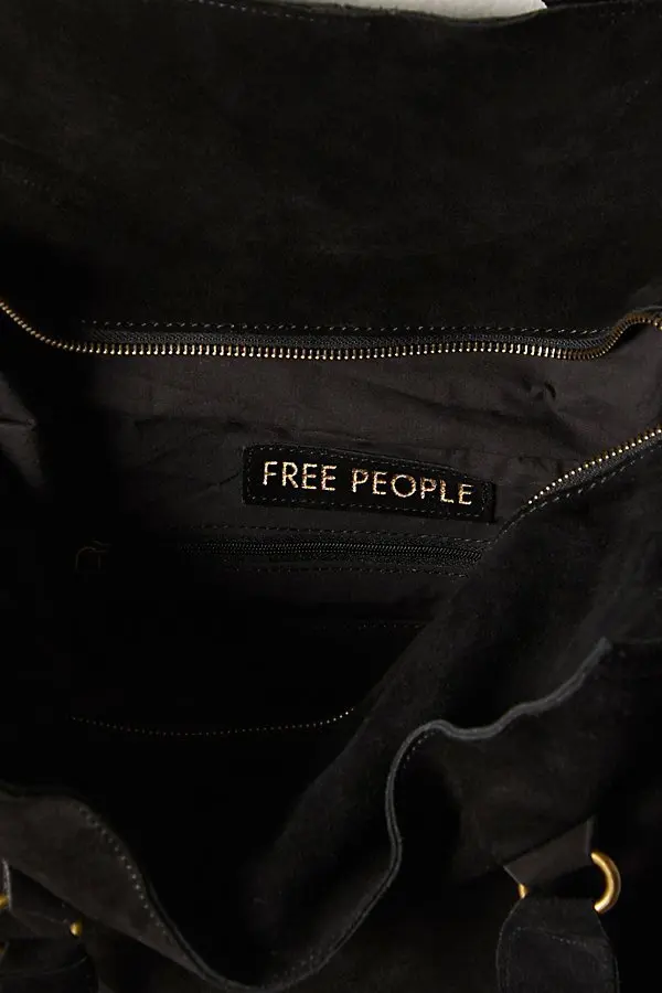 Free People Salma Suede Tote Bag - Black