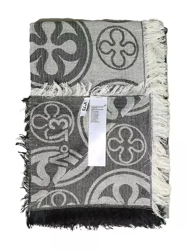 V°73 Logo-intarsia Scarf