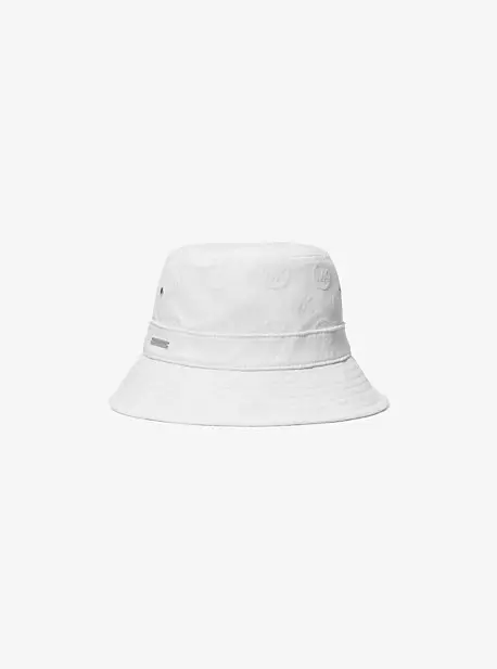 Michael Kors Logo Embossed Bucket Hat - White