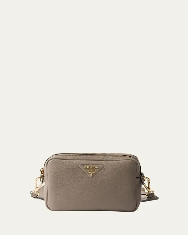 Prada Daino Soft Leather Camera Bag - Argilla