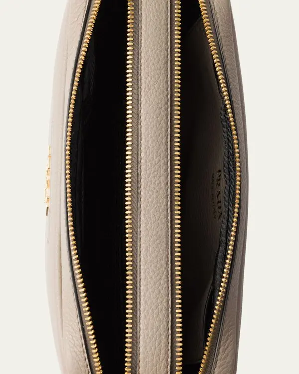 Prada Daino Soft Leather Camera Bag - Argilla