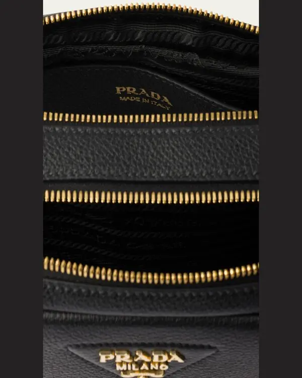 Prada Daino Soft Leather Camera Bag - Argilla