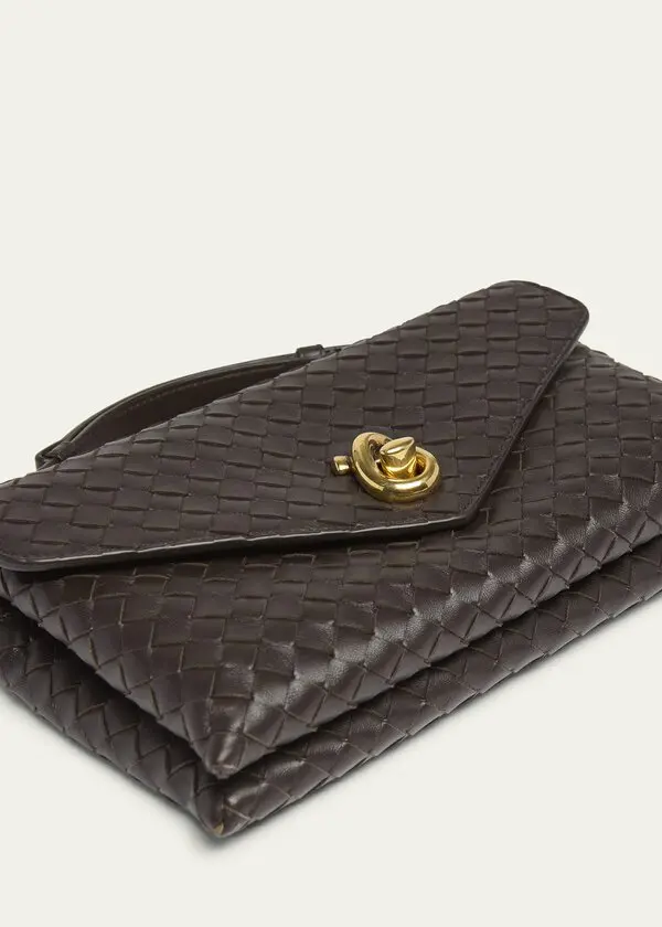 Bottega Veneta Knot Lock Intrecciato Leather Bag - Fondant