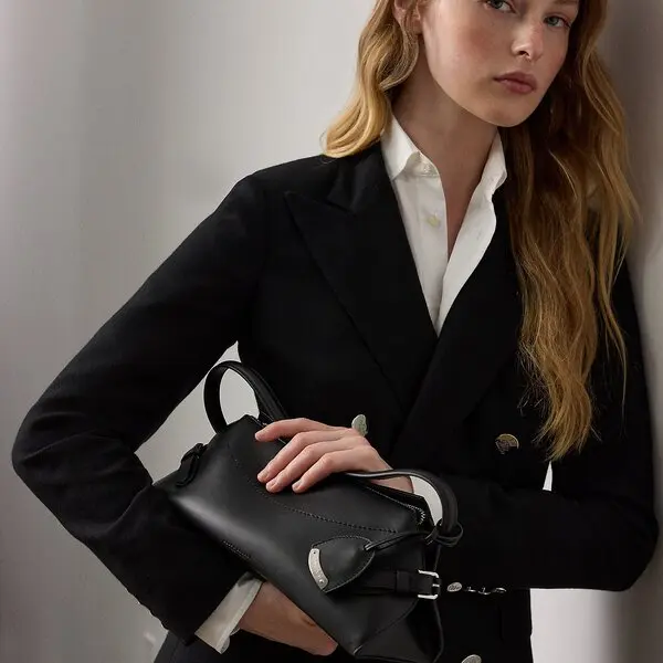Ralph Lauren The Calfskin Small Shoulder Bag - Black