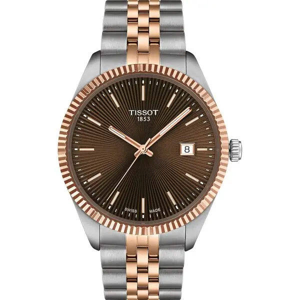 TISSOT Ballade Two-tone Bracelet Watch - Brown