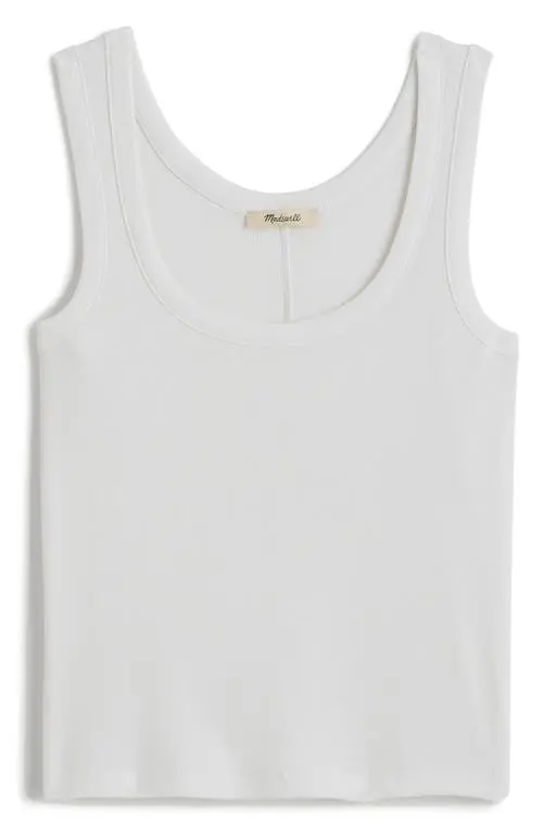 Madewell Scoop Neck Ribbed Tank - White
