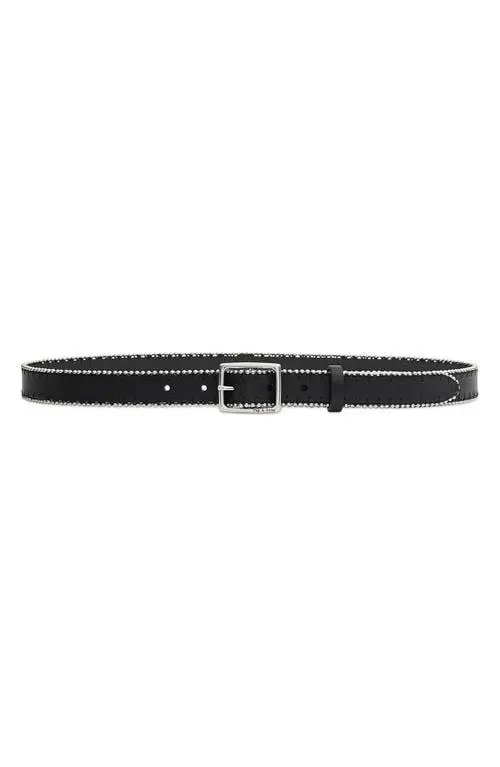 Rag & Bone Beaded Leather Belt - Black
