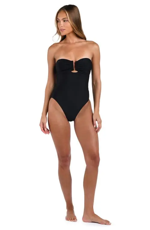 L'Agence Emilia Bandeau One-piece Swimsuit - Black