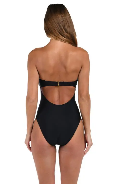 L'Agence Emilia Bandeau One-piece Swimsuit - Black