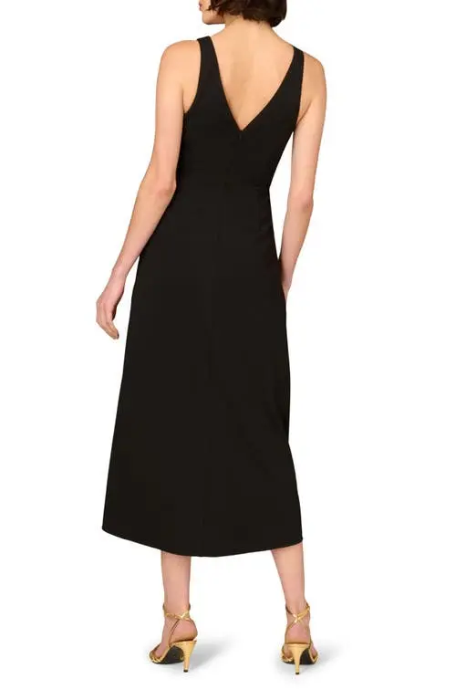 Adrianna Papell Floral Detail Crepe Cocktail Dress In Black - 35% Off |  Editorialist