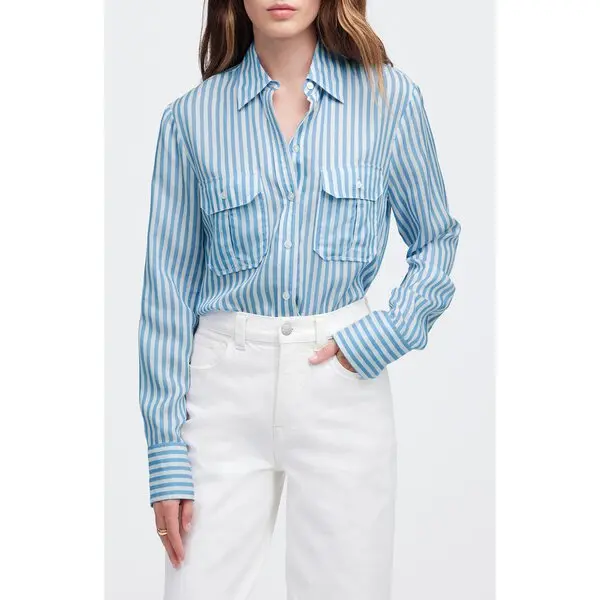Madewell Stripe Utility Pocket Button-up Shirt