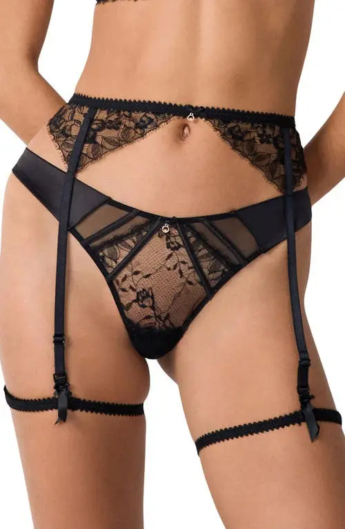 ETAM Mascarade Porte Jartelle Lace Garter Belt - Black