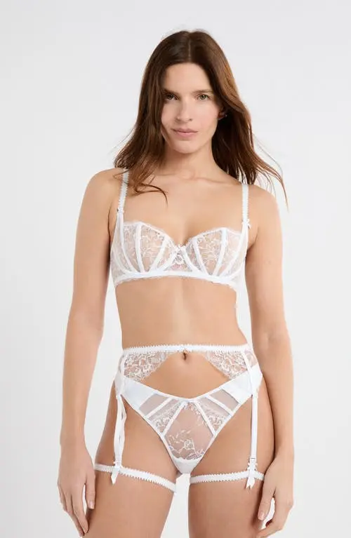 ETAM Mascarade Porte Jartelle Lace Garter Belt - White