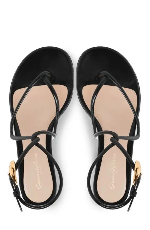 GIANVITO ROSSI Jungle Mamba Flat Sandals - Black