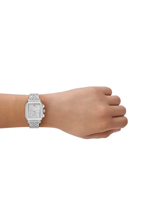 Michele Deco Jubilee Limited Edition Diamond Pavé Chronograph Bracelet Watch