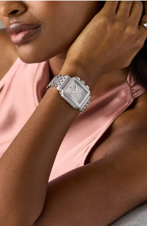 Michele Deco Jubilee Limited Edition Diamond Pavé Chronograph Bracelet Watch
