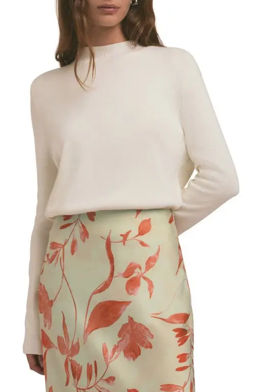 FAVORITE DAUGHTER The Whitney Mock Neck Sweater - Ivory