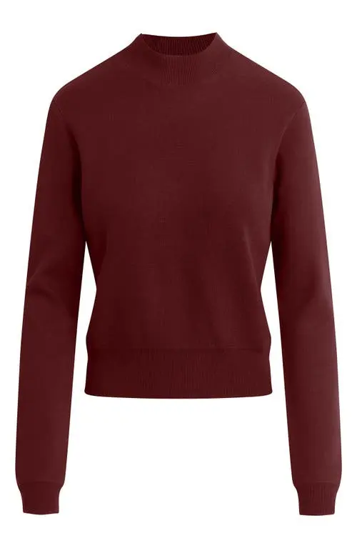 FAVORITE DAUGHTER The Whitney Mock Neck Sweater - Vino