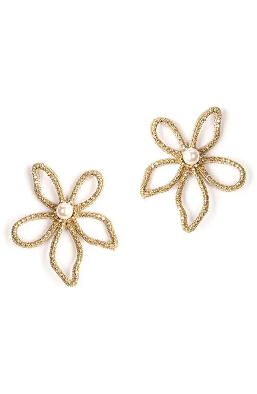 Deepa Gurnani Felicity Drop Earrings - Gold