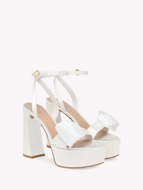 GIANVITO ROSSI Rosie Sandal - White Fabric