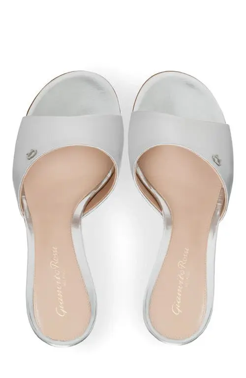 GIANVITO ROSSI Ascent Mule 55 - Metallic Silver