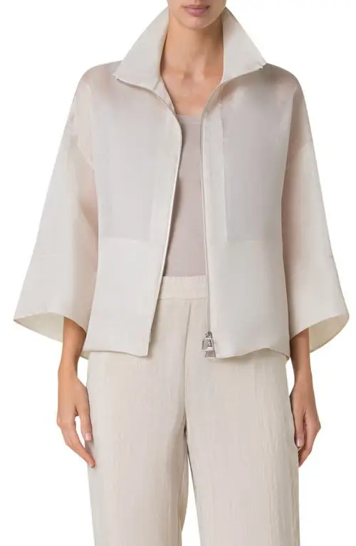 Akris Philia Panama Silk Organza Jacket