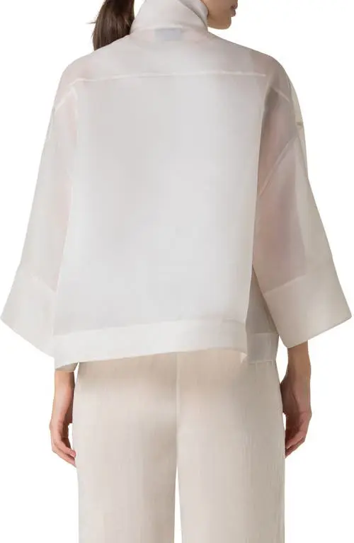 Akris Philia Panama Silk Organza Jacket