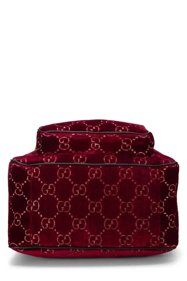 Gucci Velvet Backpack With Gg Embroidery