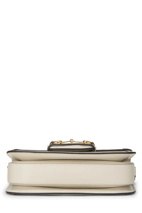 Gucci Original Gg Supreme 1955 Horsebit Shoulder Bag - White