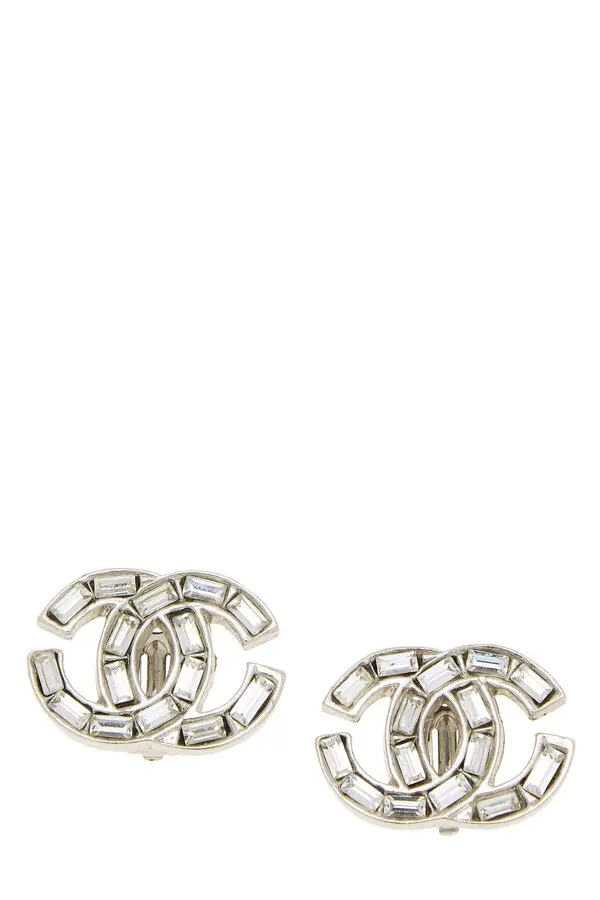 Chanel Crystal 'cc' Earrings
