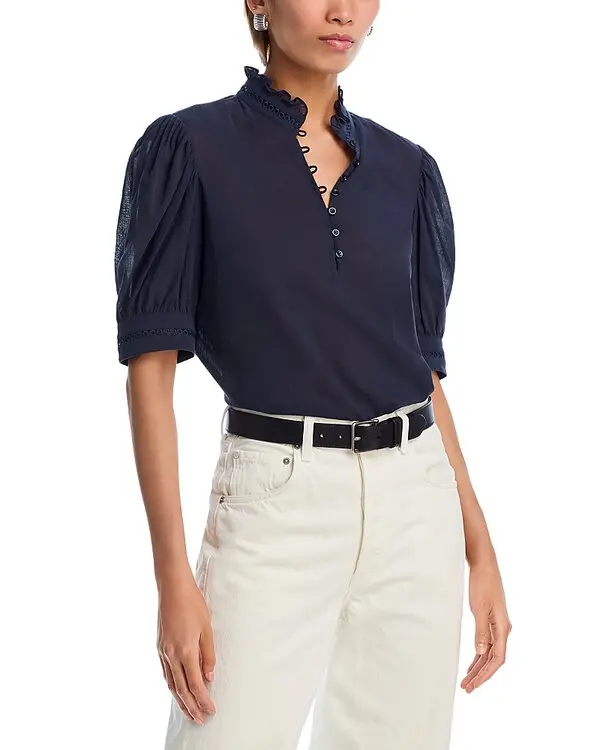 FRAME The Ruffle Collar Top