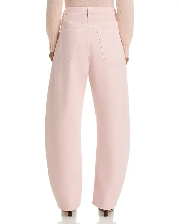 FRAME The Bubble High-rise Barrel Leg Jeans - Taffy