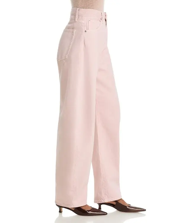 FRAME The Bubble High-rise Barrel Leg Jeans - Taffy