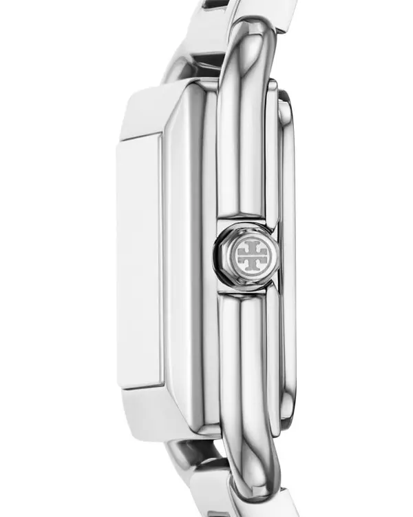 Tory Burch Small Kira Square Stainless Steel Watch - Gold/two Tone
