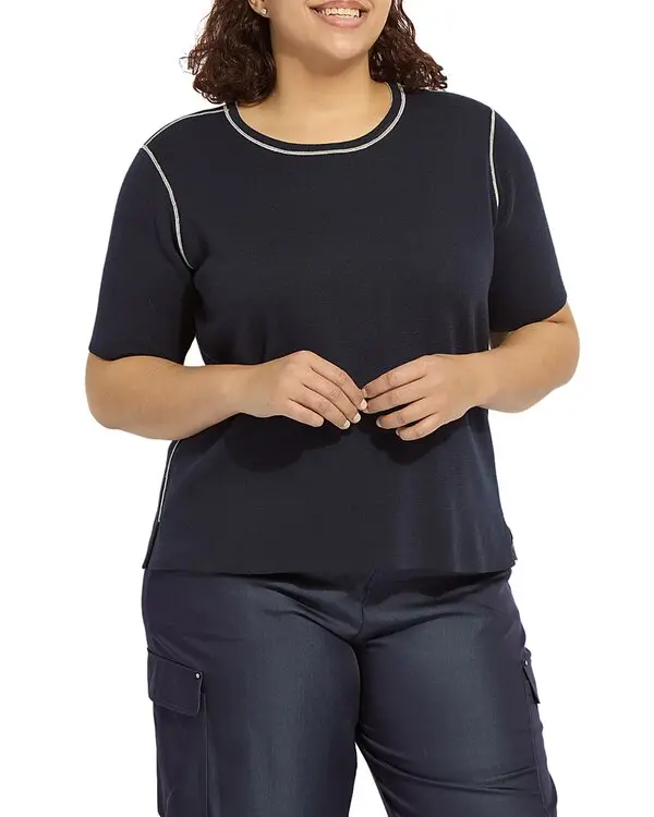Lyssé Odessa Reversible Short Sleeve Tee - True Navy