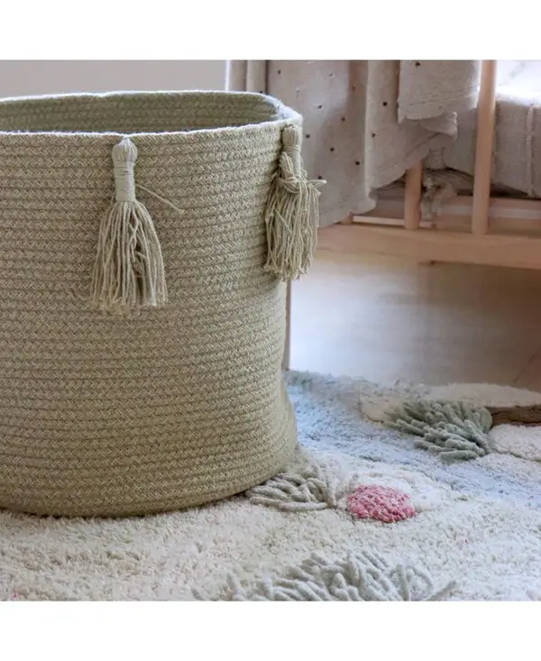 LORENA CANALS Woody Basket - Dark Olive/light Olive