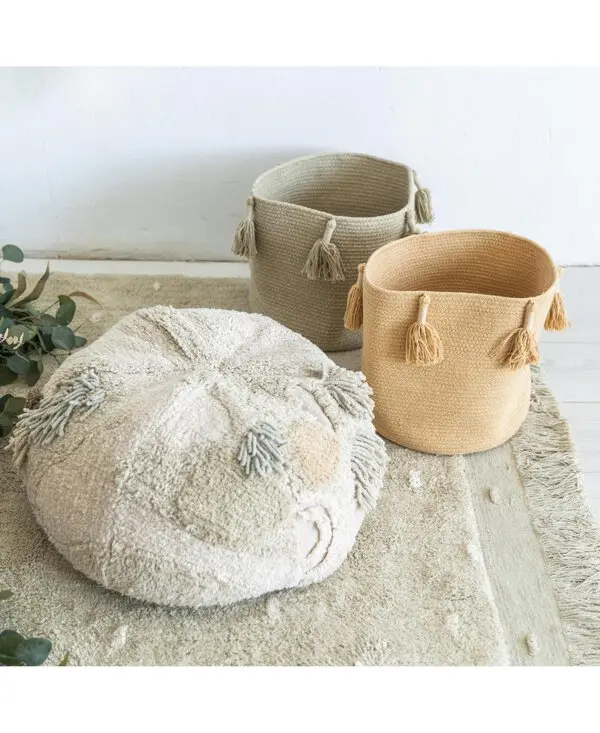 LORENA CANALS Woody Basket - Dark Olive/light Olive